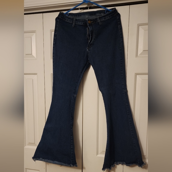 Jeans | Dark Denim Flare Bottom Jeans | Poshmark